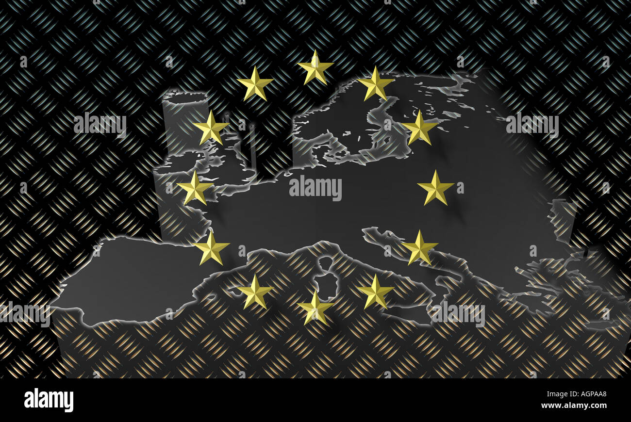 A Heavy Metal European Map Fantasy Stock Photo - Alamy