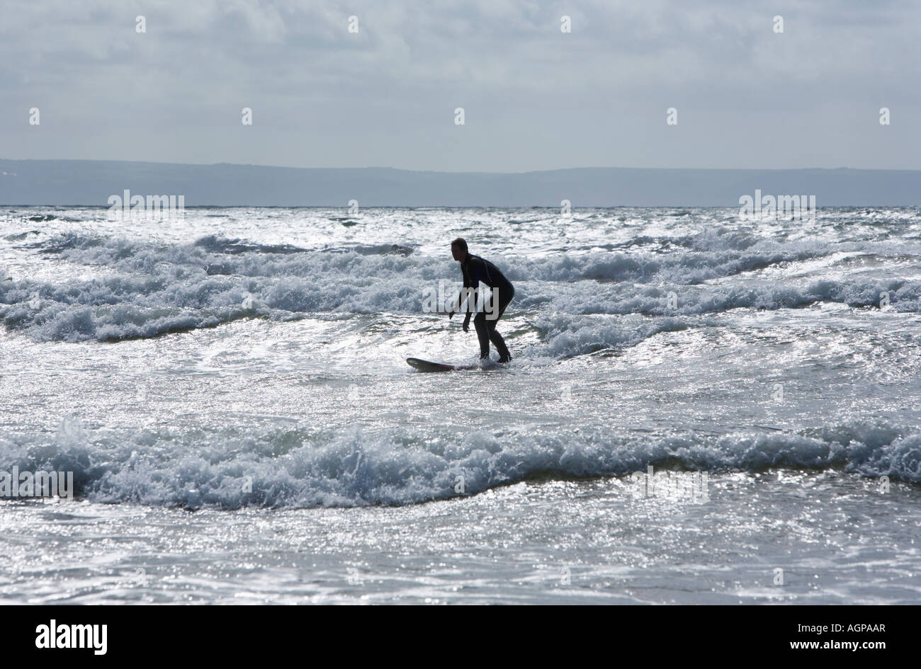 Surfer at Croyde Bay Devon England Stock Photo - Alamy