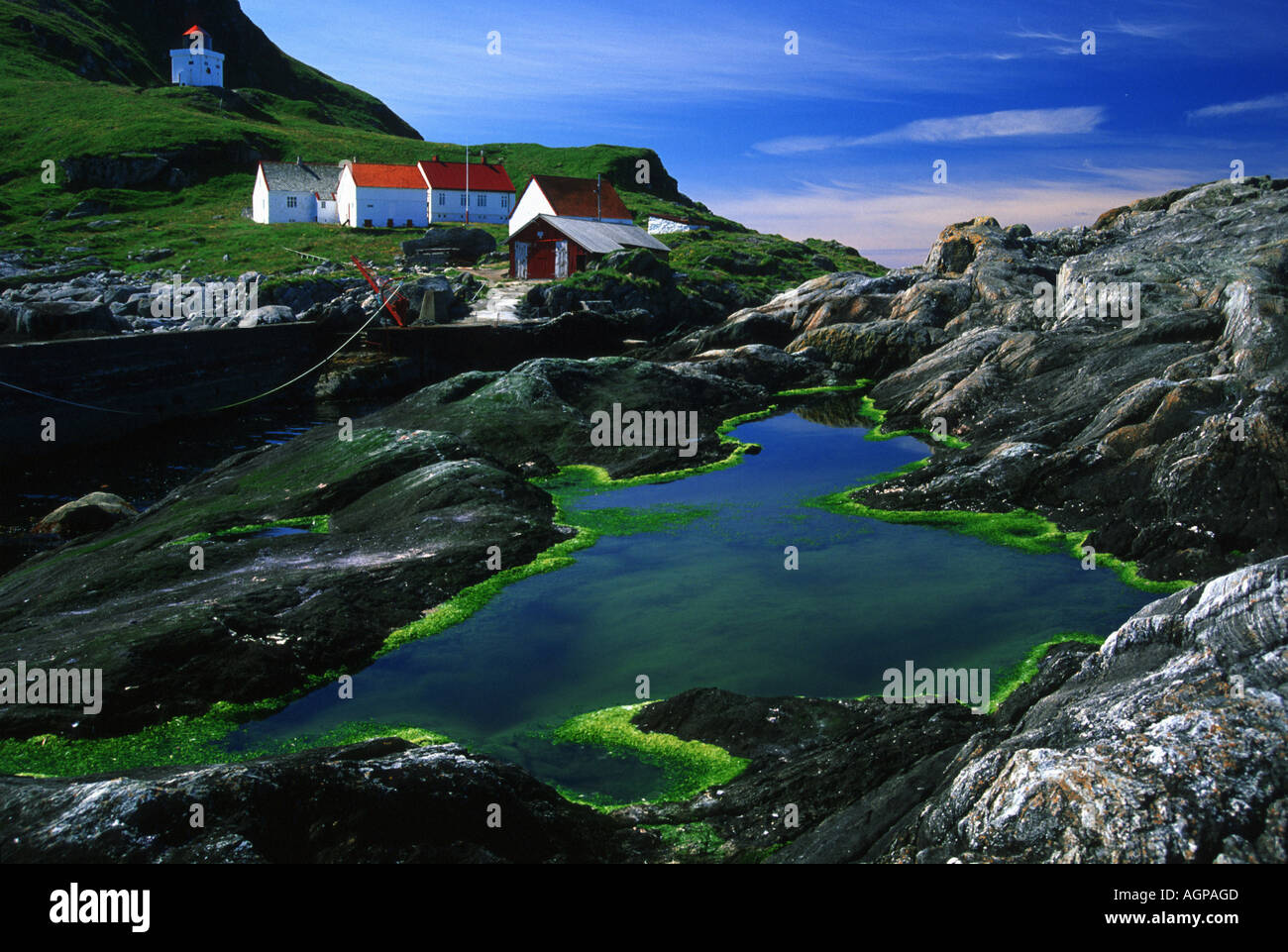 Lighthouse of Runde Stock Photo - Alamy