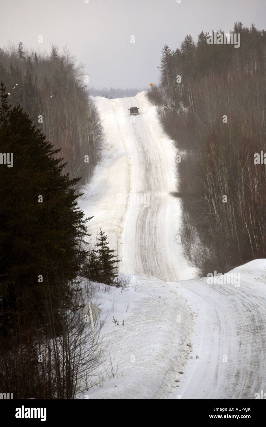 Snow covered logging road hi-res stock photography and images - Alamy