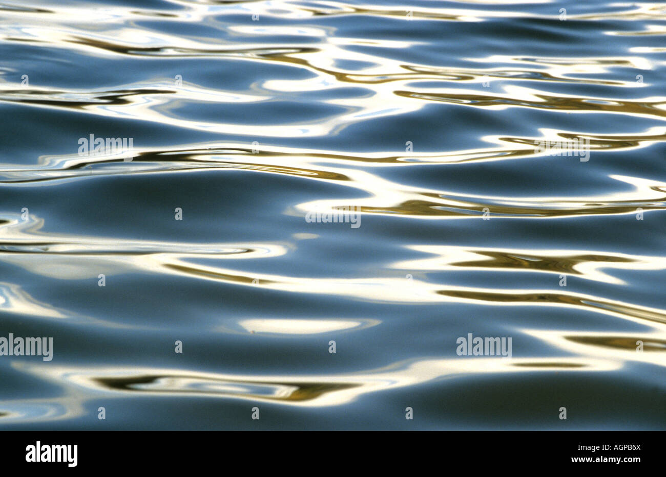pattern of reflections on water surface Stock Photo - Alamy