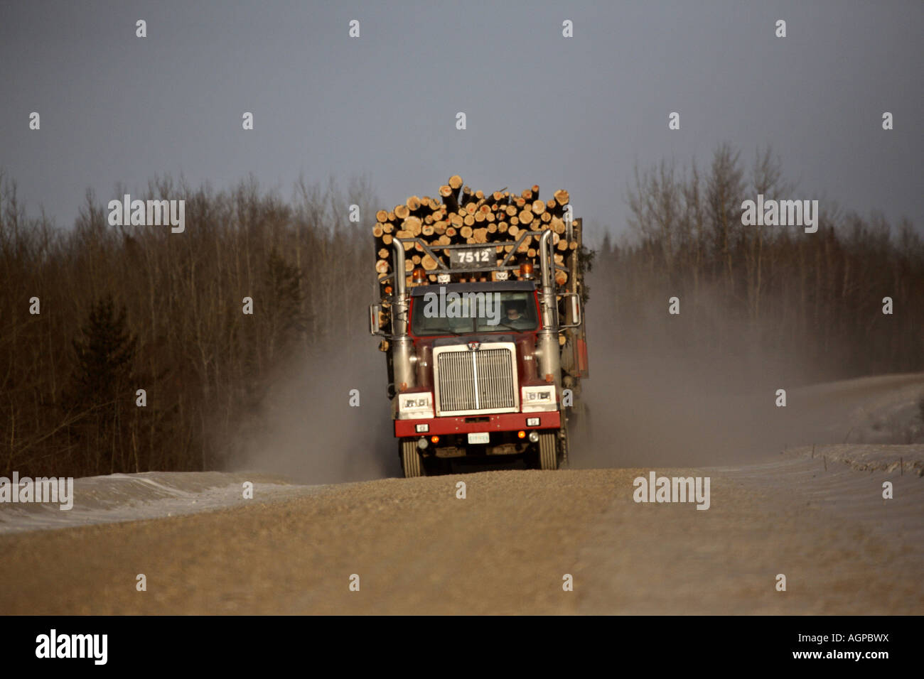 Horizontal logging truck hi-res stock photography and images - Alamy