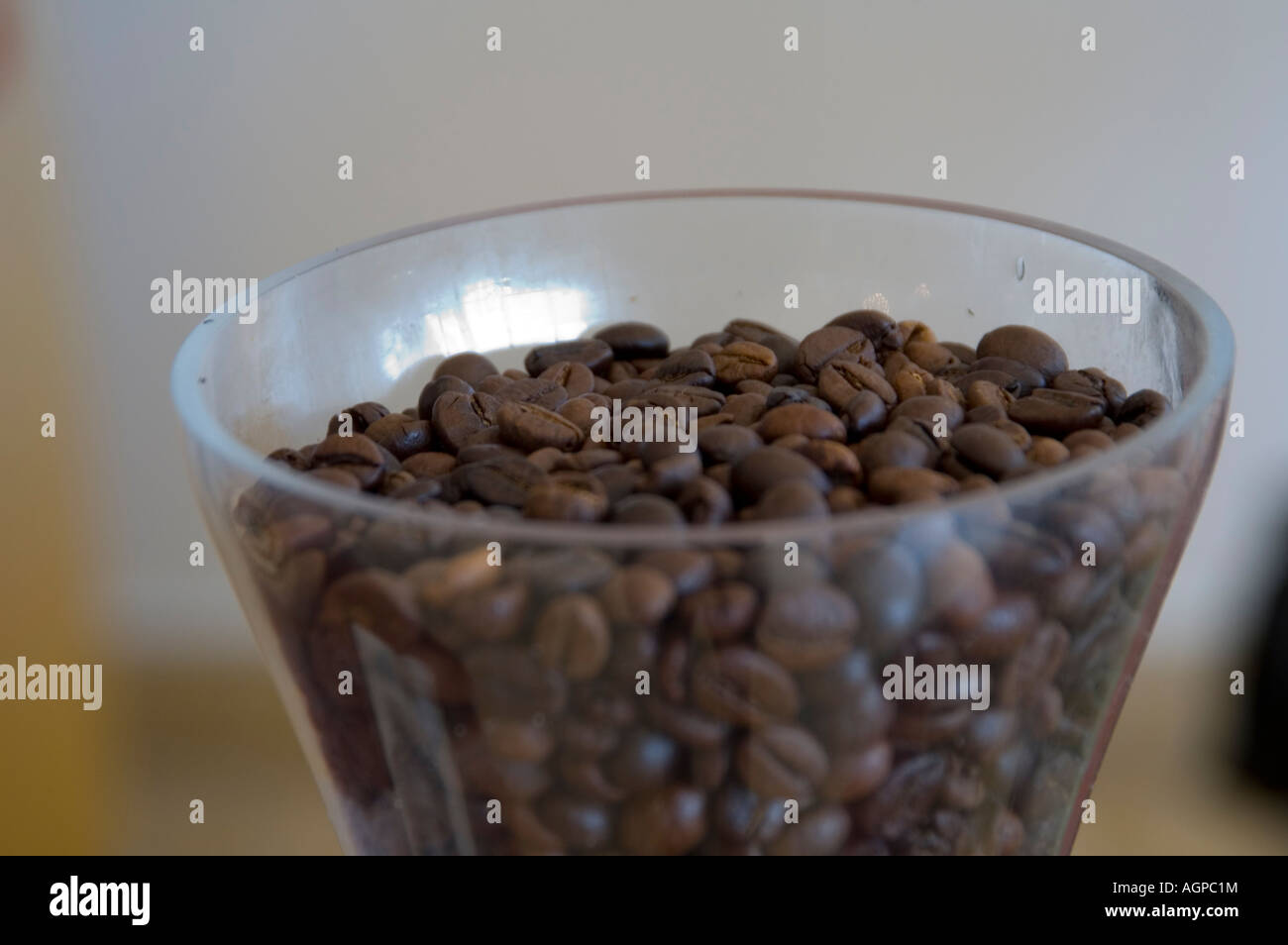 Coffee beans in a glass vase Stock Photo - Alamy