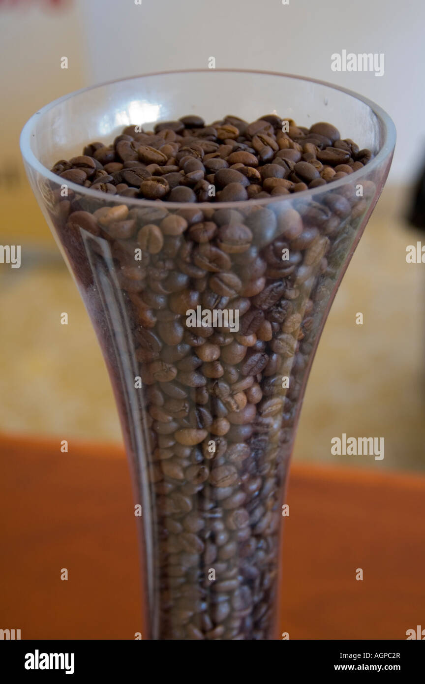 Coffee beans in a glass vase Stock Photo - Alamy