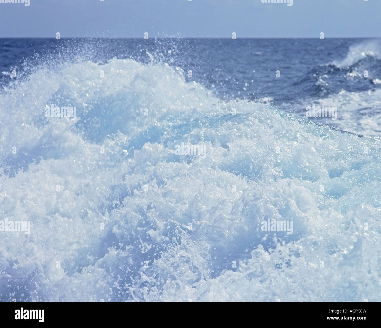 Cruise ship wake, Atlantic Ocean Stock Photo - Alamy