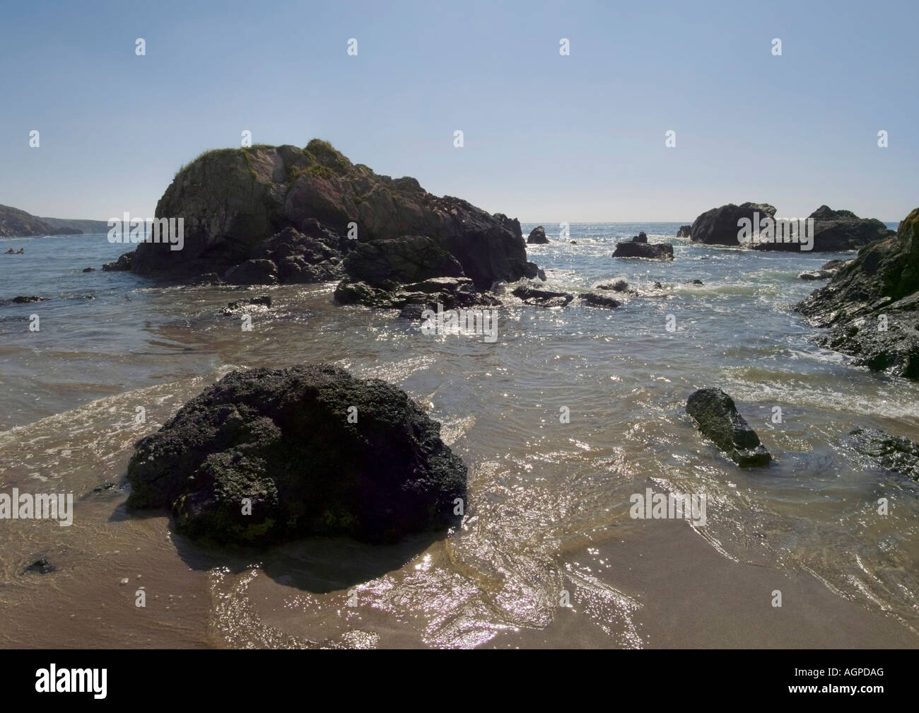 cornish coast kennack sands beach cornwall england uk Stock Photo - Alamy