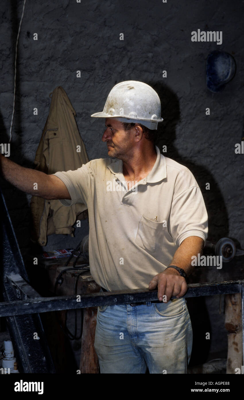 miner in an emerald mine in Campo Formoso Chapada Diamantina area Stock ...