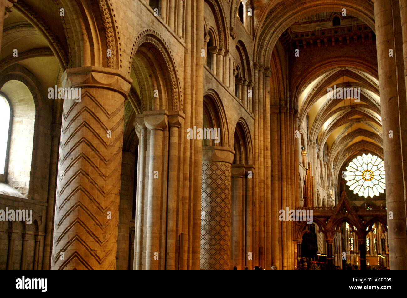 The interior Durham cathedral England United Kingdom UK Great Britain ...