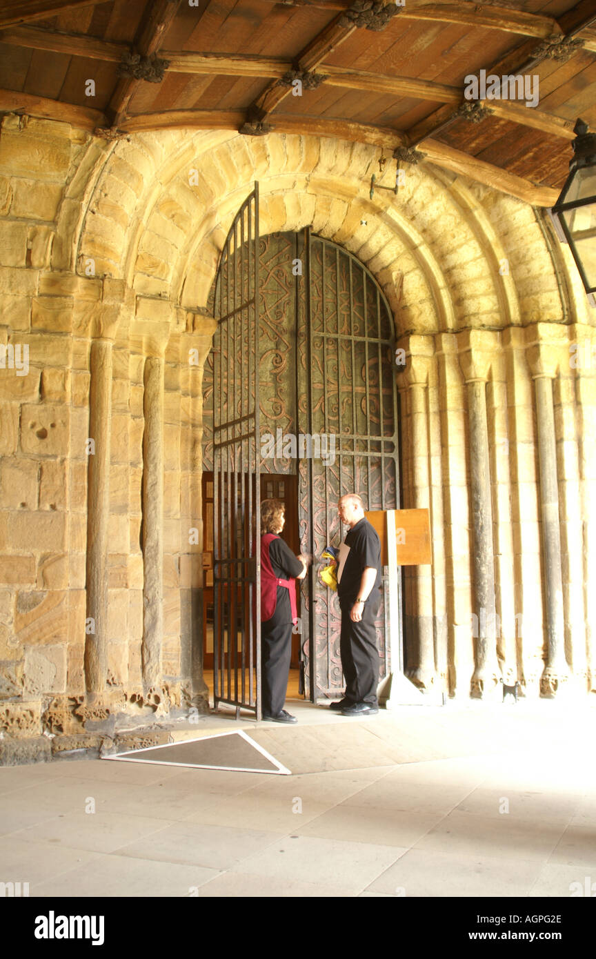 The cloisters Durham cathedral England United Kingdom UK Great Britain ...