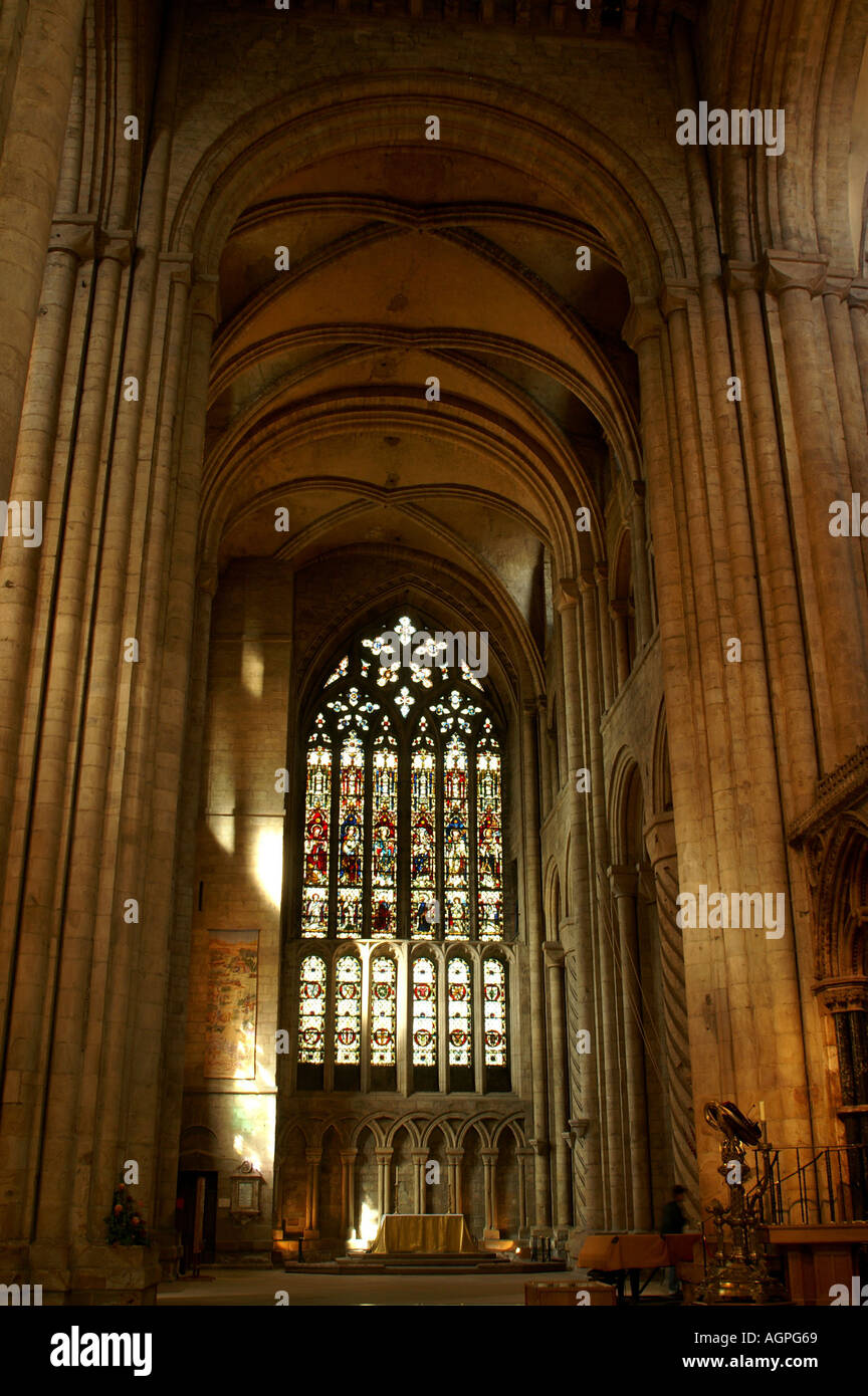Stained glass window durham cathedral hi-res stock photography and ...