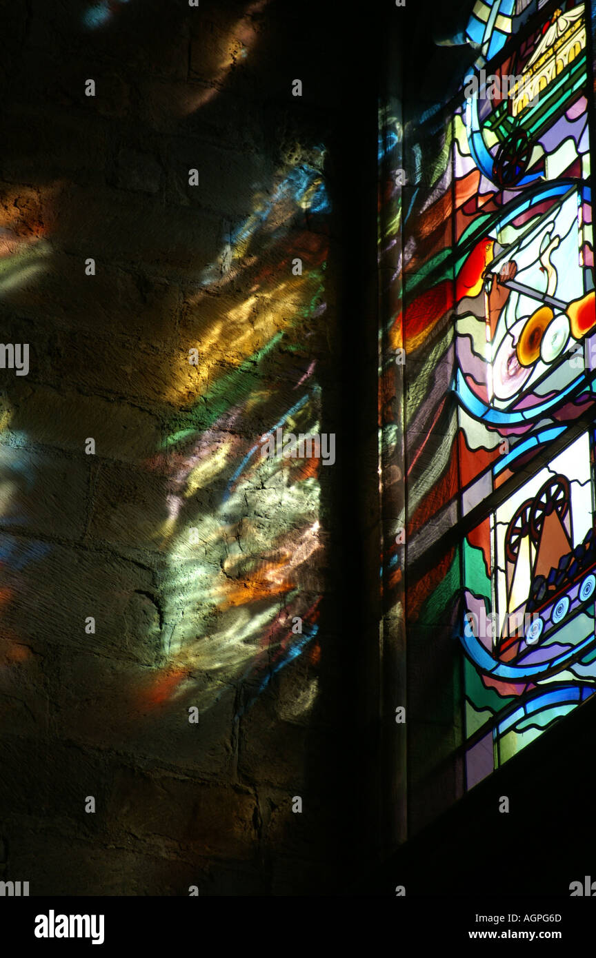 Stained Glass Window Durham Cathedral High Resolution Stock Photography ...