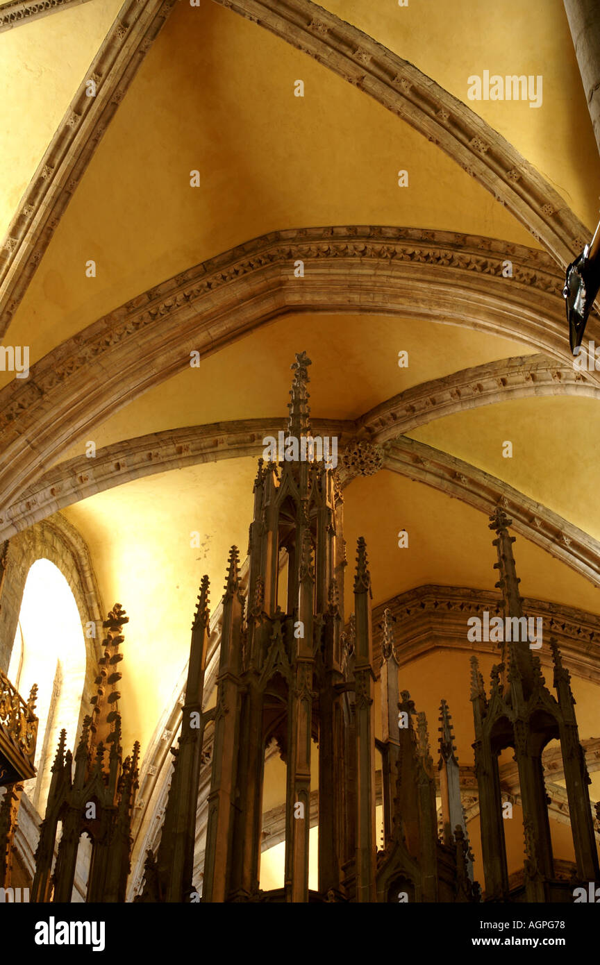 Roof ceiling and screen Durham cathedral England United Kingdom UK ...