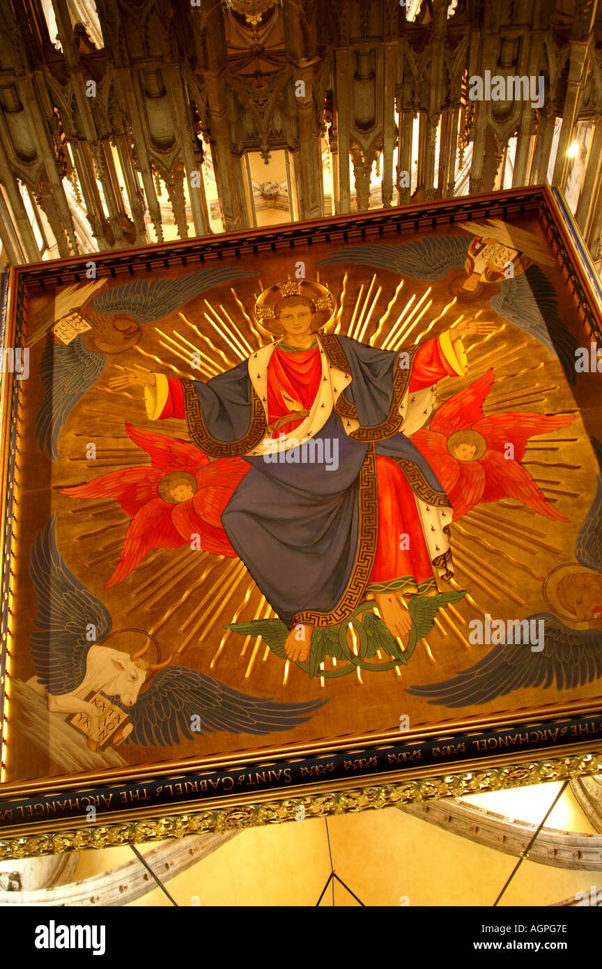 Painting of Christ in Glory above tomb of Saint Cuthbert Durham ...