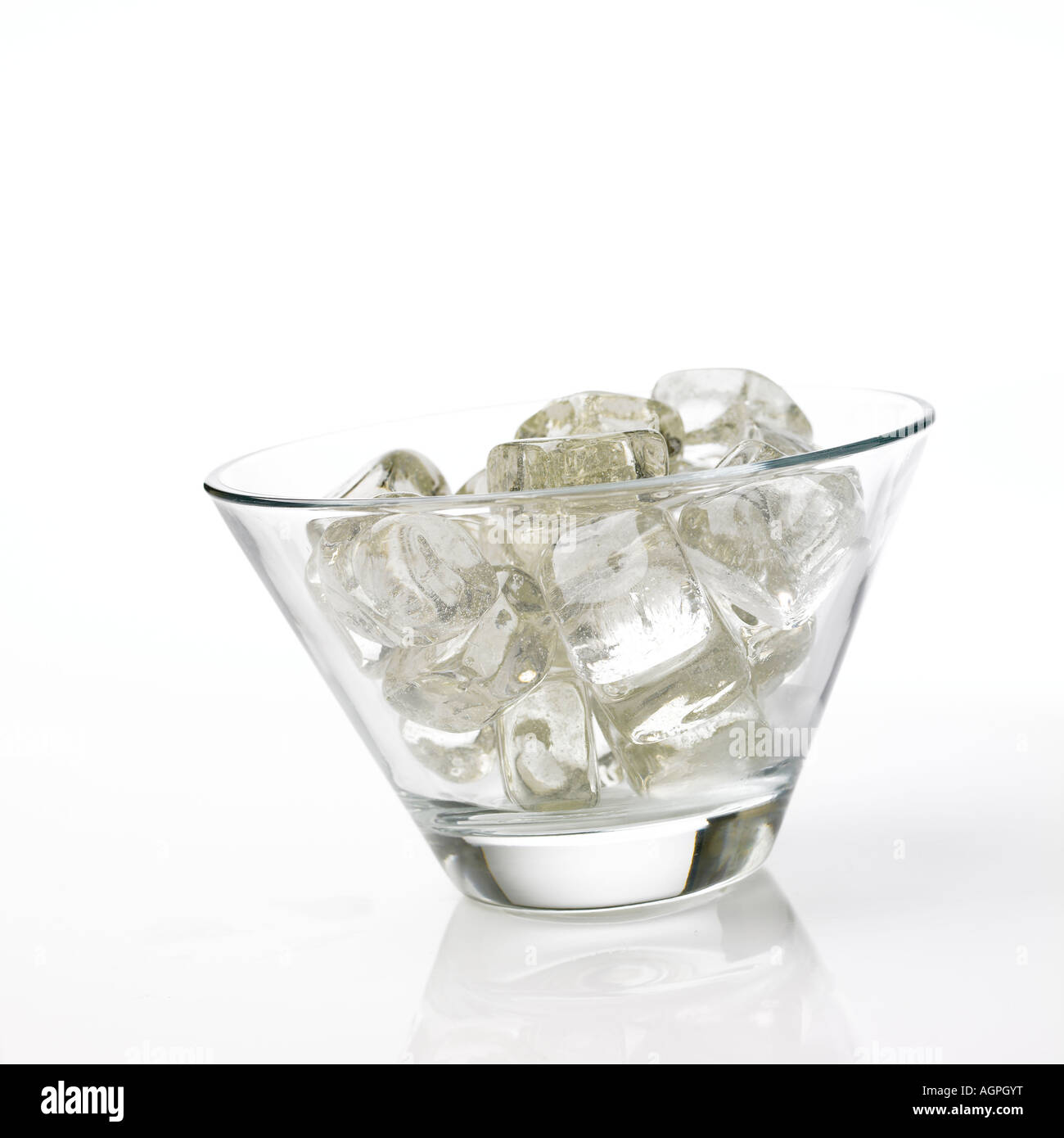 Jar with ice cubes made from glass Stock Photo - Alamy