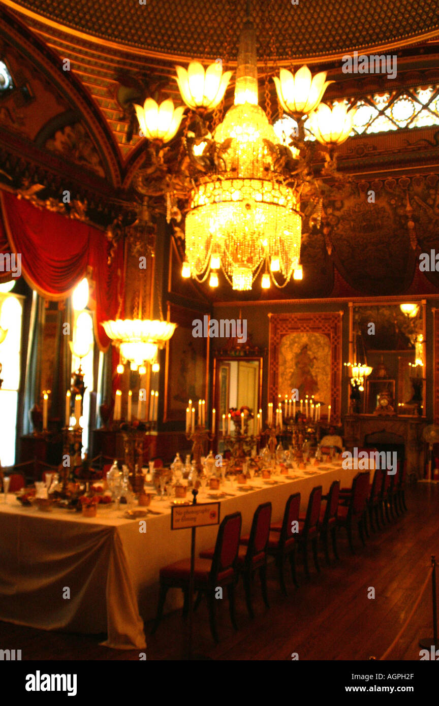 Dining Hall in Brighton pavilion Sussex England UK United Kingdom GB ...