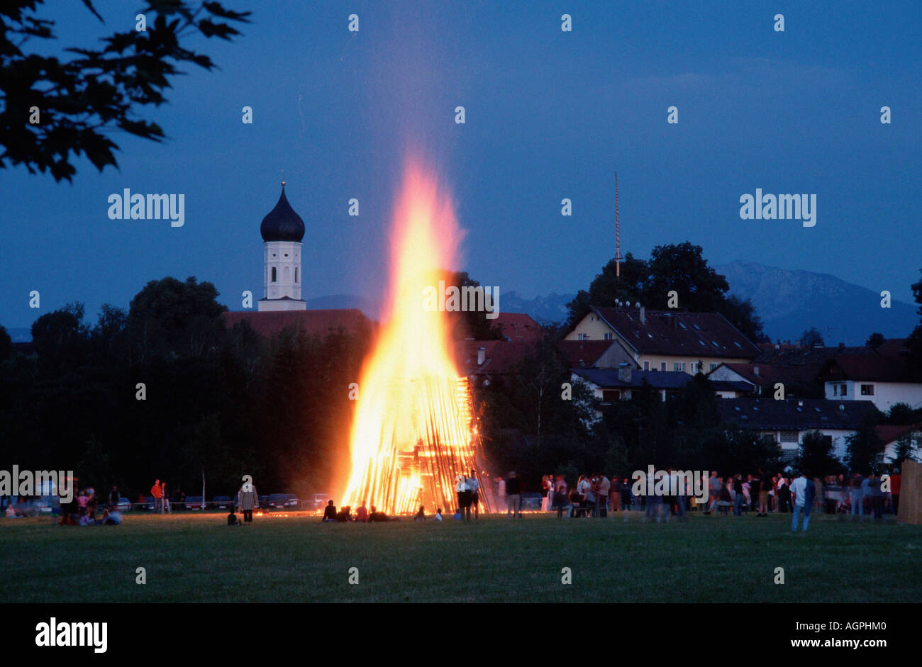 Bonfire / Iffeldorf Stock Photo - Alamy