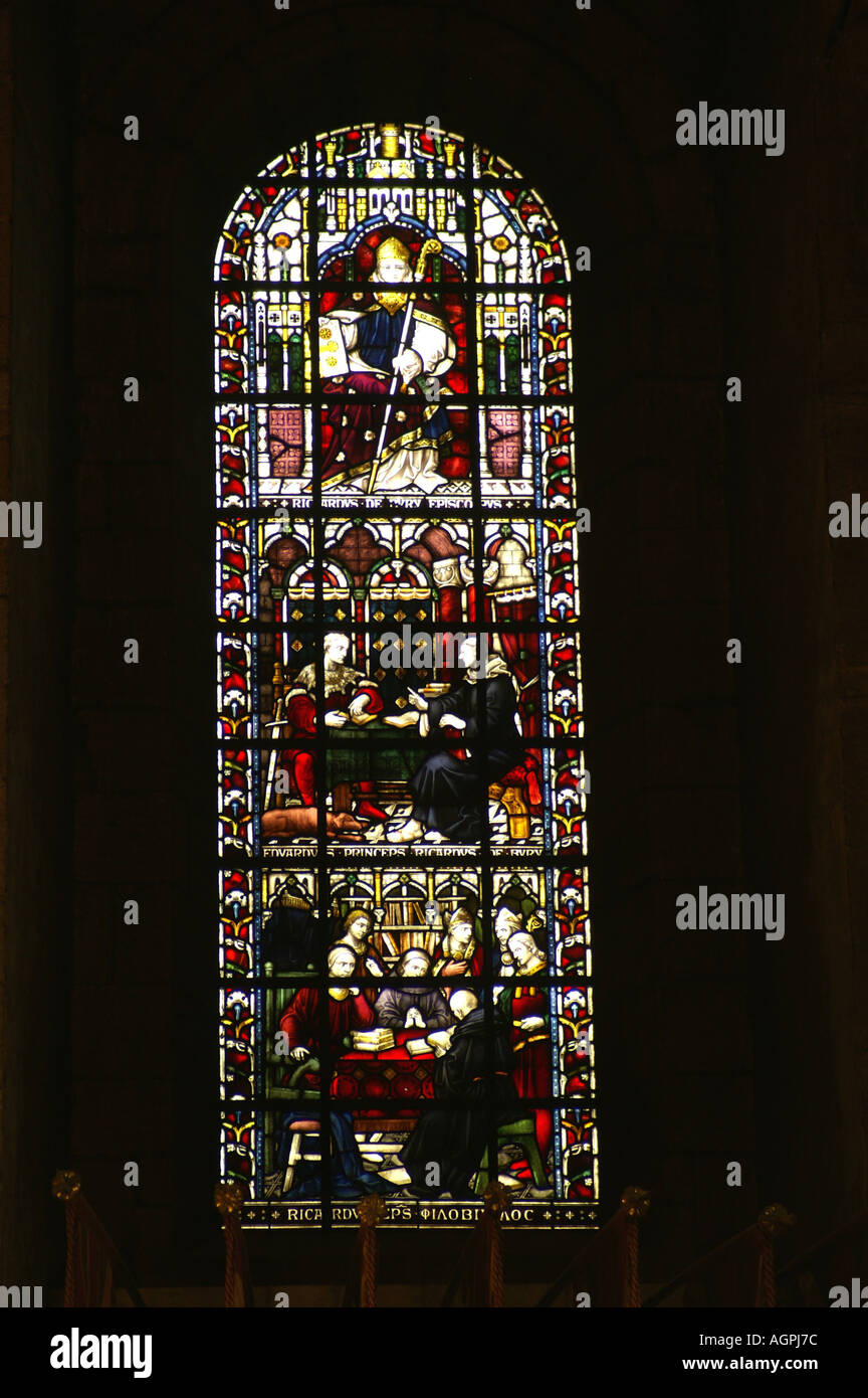 Stained glass window durham cathedral hi-res stock photography and ...