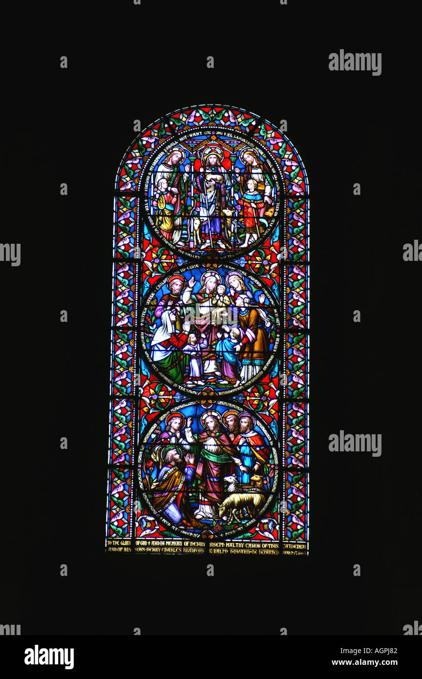 Stained glass window durham cathedral hi-res stock photography and ...