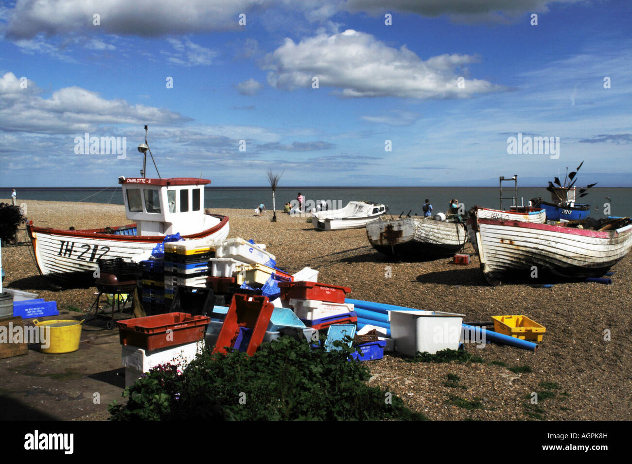 The beach at Aldeburgh on the Suffolk Coast UK Stock Photo - Alamy