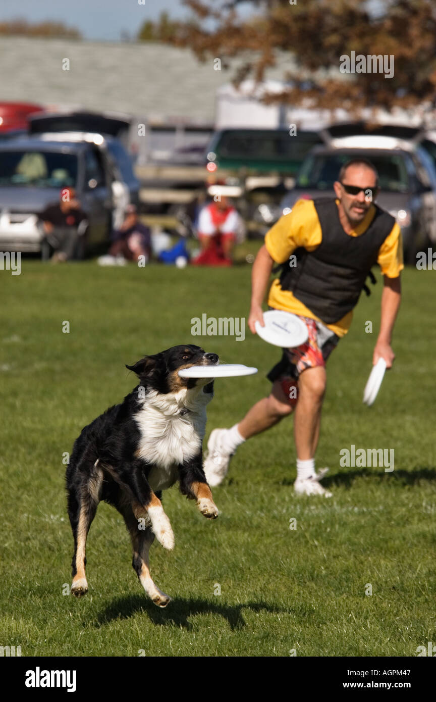Dog & Handler Competing In Disc Dog National 2004 Finals Louisville ...