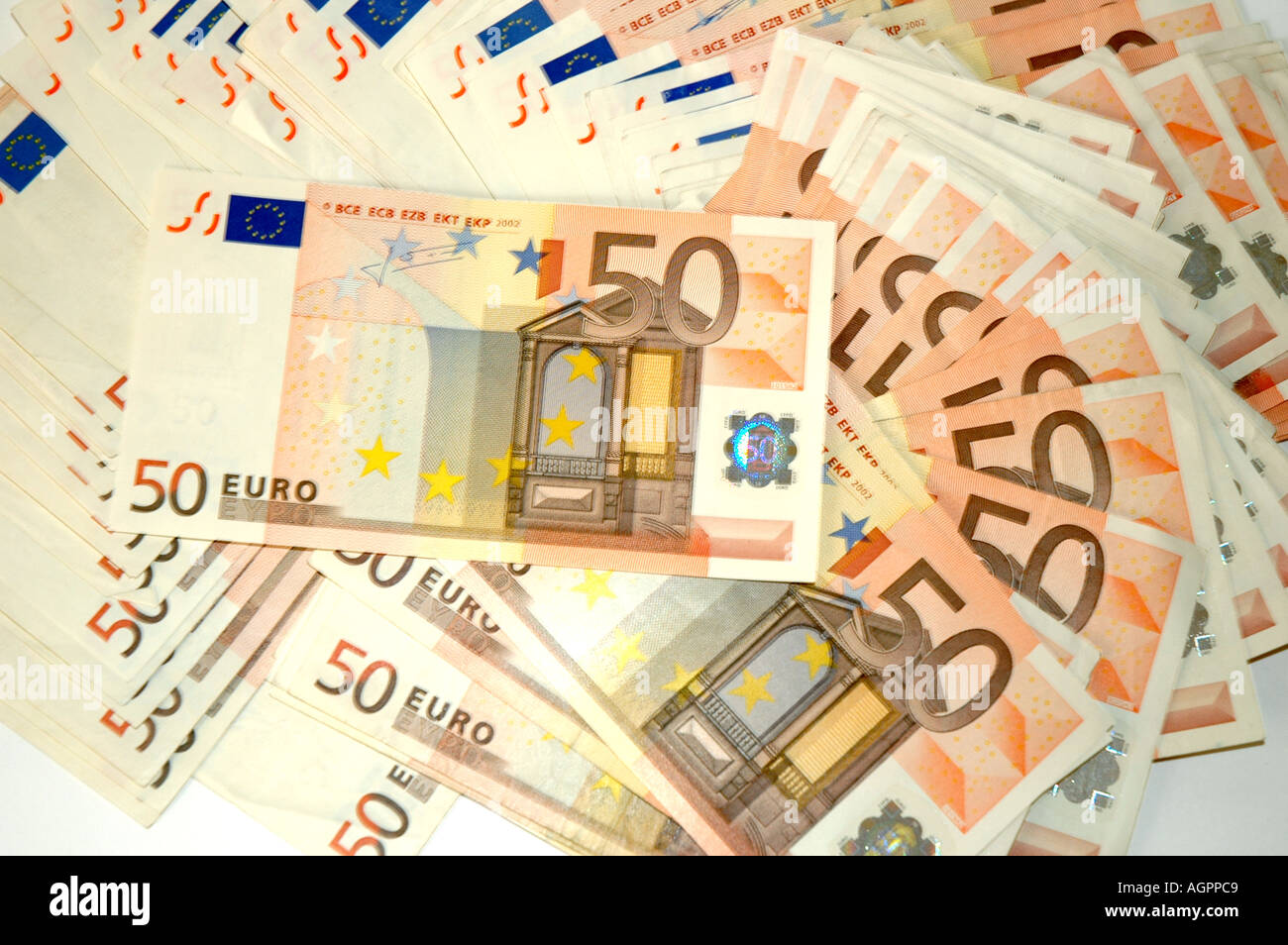 50 Euros bank notes, Europe Stock Photo - Alamy