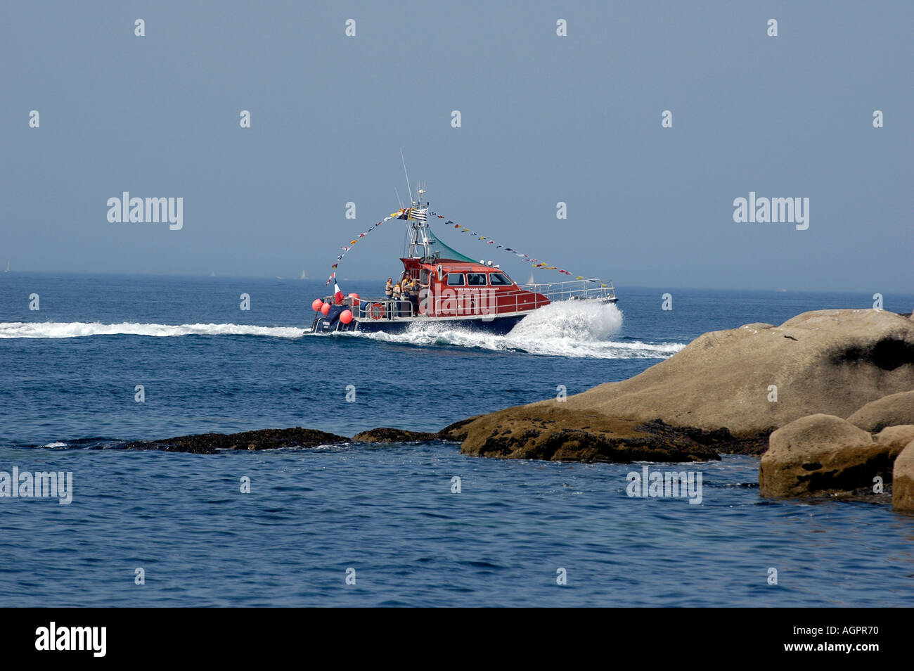 SNSM Boat ,Pointe de Trevignon,Finistere, Brittany, France Bretagne ...