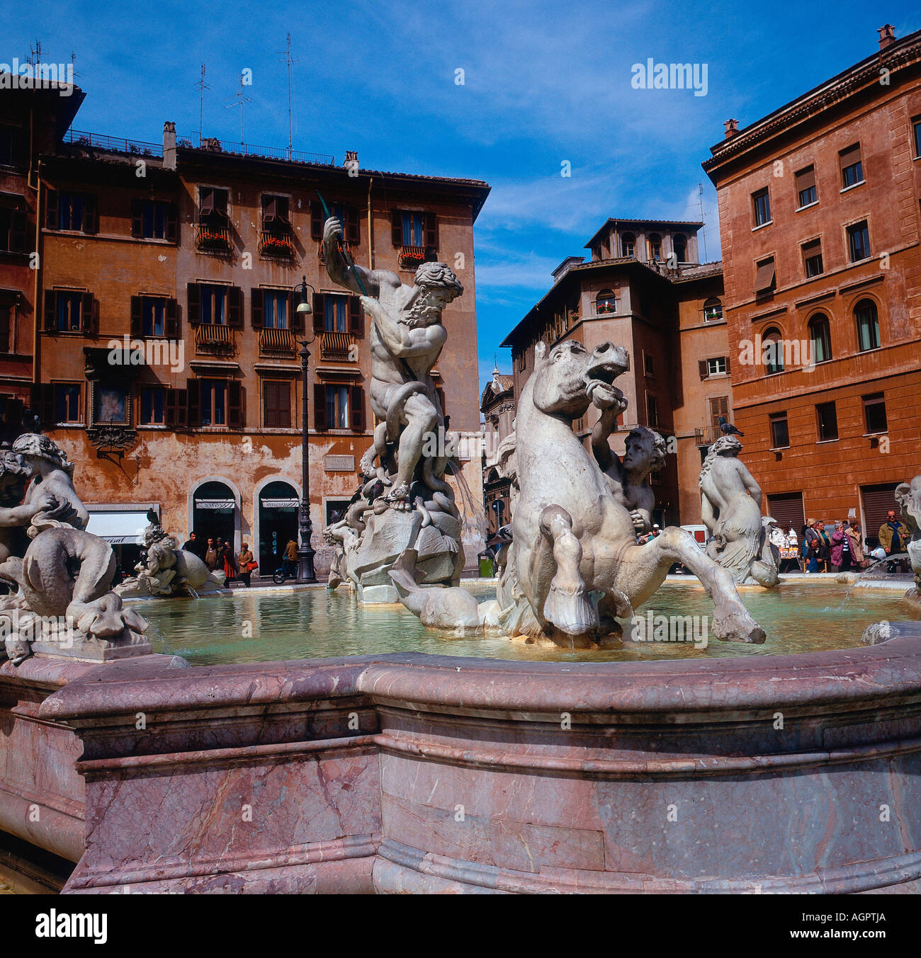 Neptun Fountain / Piazza Navona Stock Photo - Alamy