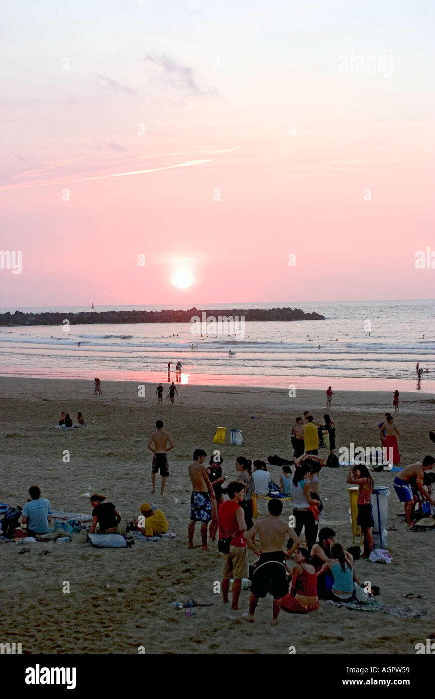 end of day in beach Stock Photo - Alamy