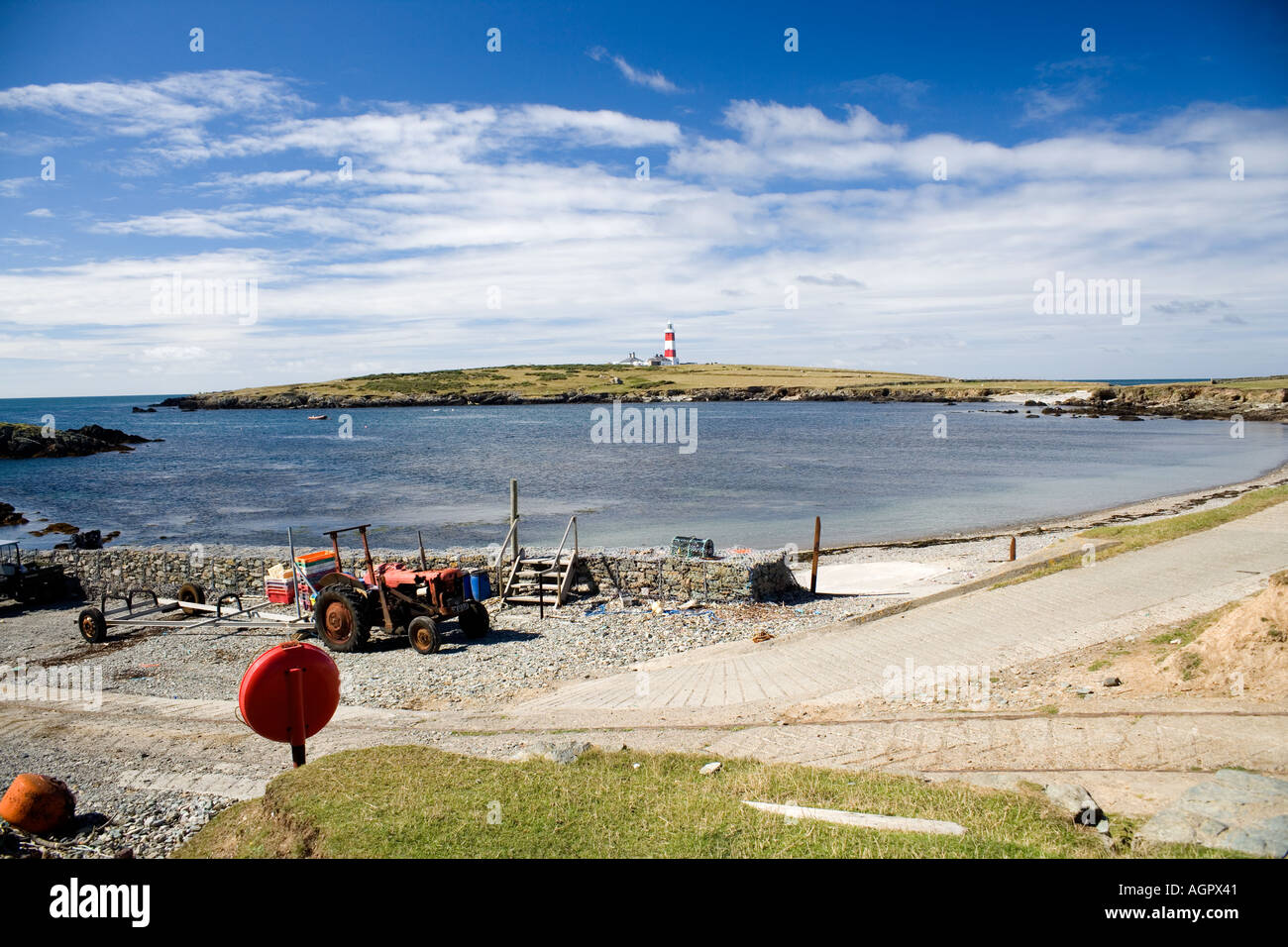 Lighthouse on Bardsey island North Wales Uniited Kingdom Stock Photo ...