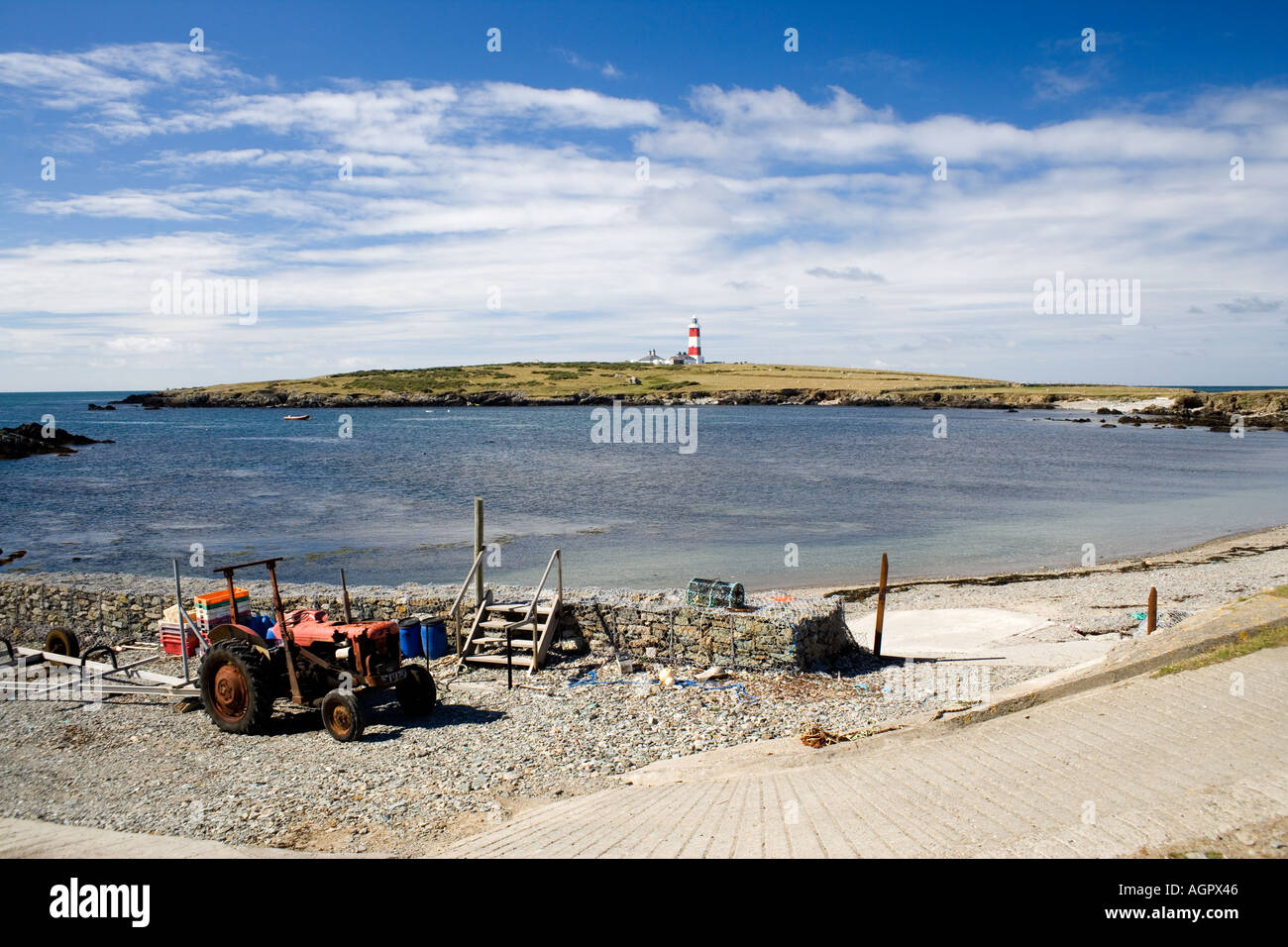 Lighthouse on Bardsey island North Wales Uniited Kingdom Stock Photo ...