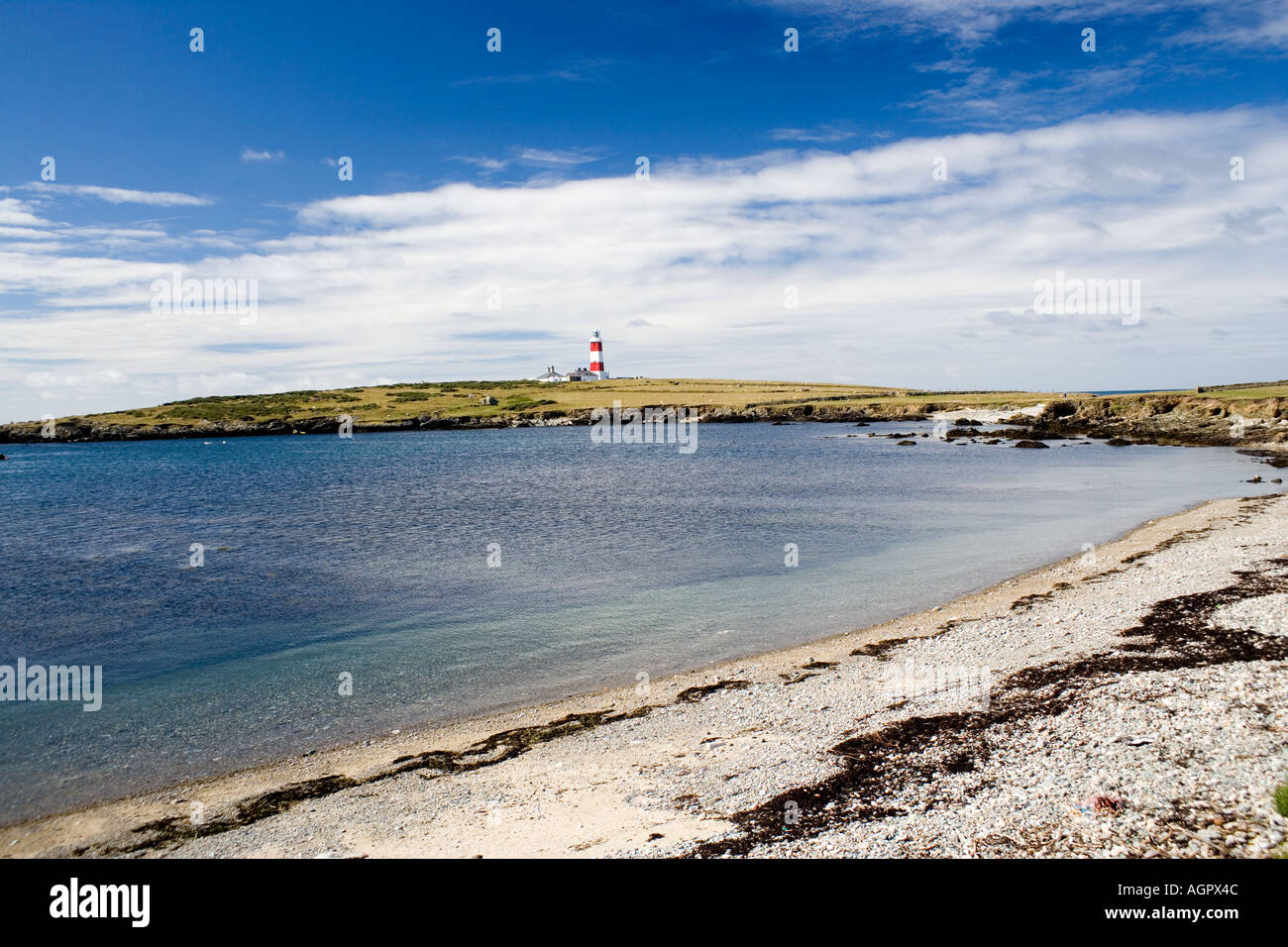 Lighthouse on Bardsey island North Wales Uniited Kingdom Stock Photo ...