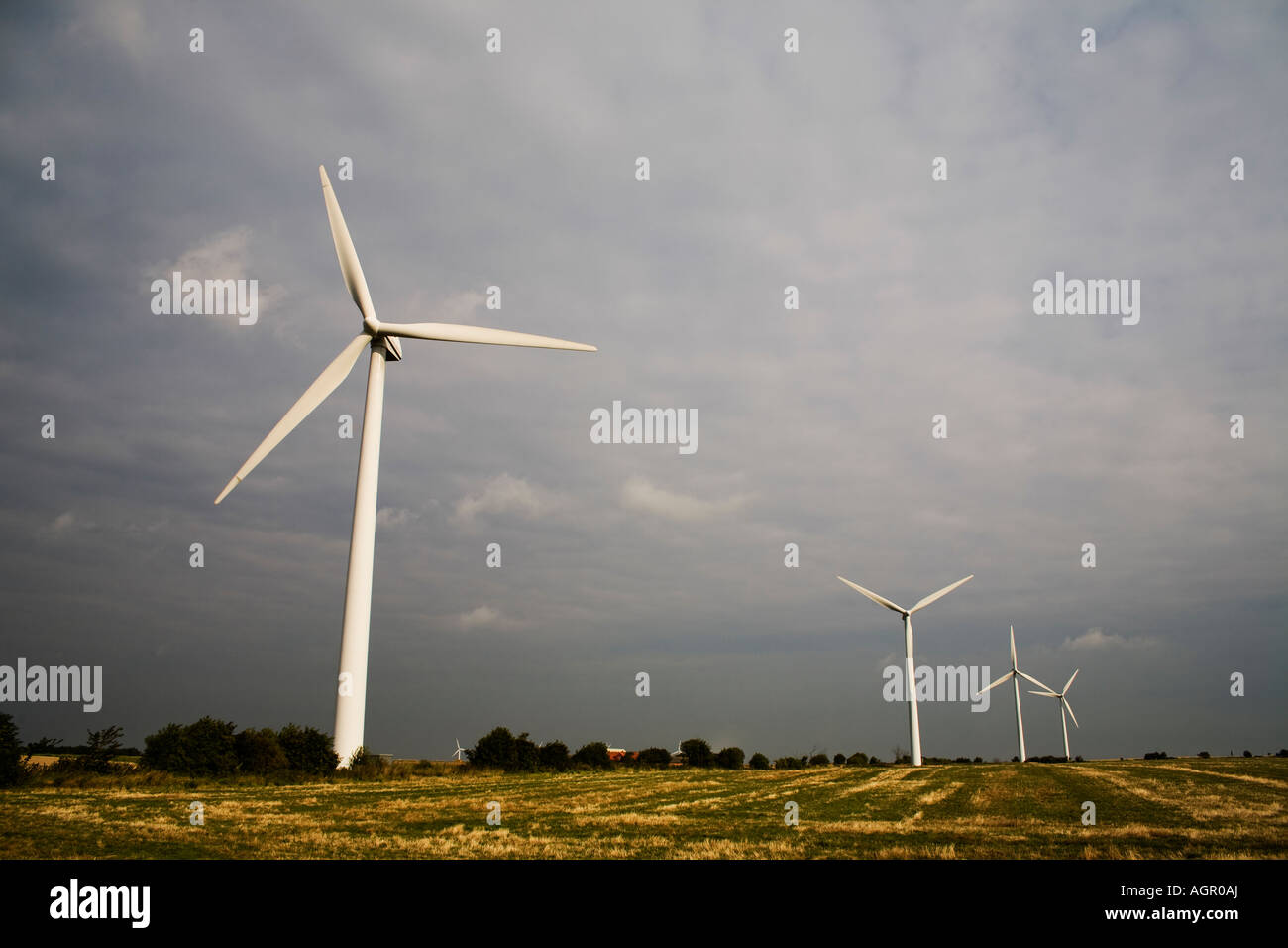 Danish wind power plant Stock Photo - Alamy