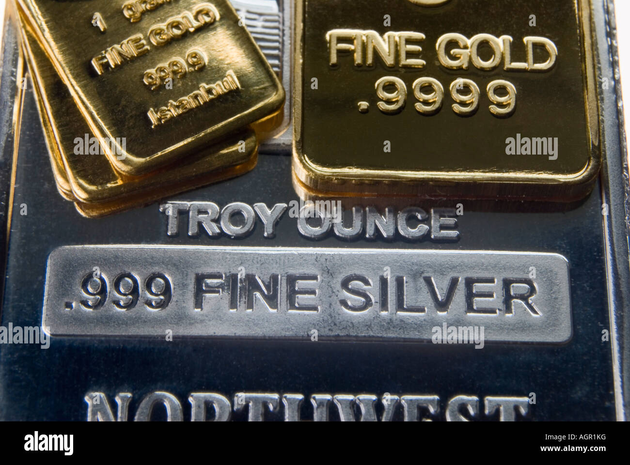 Gold and Silver Bullion bars / ingots Stock Photo - Alamy