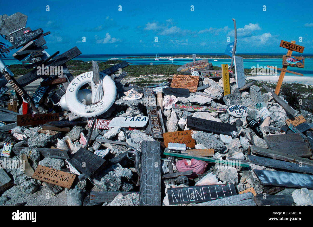 Boo Boo Hill / Bahamas Stock Photo - Alamy