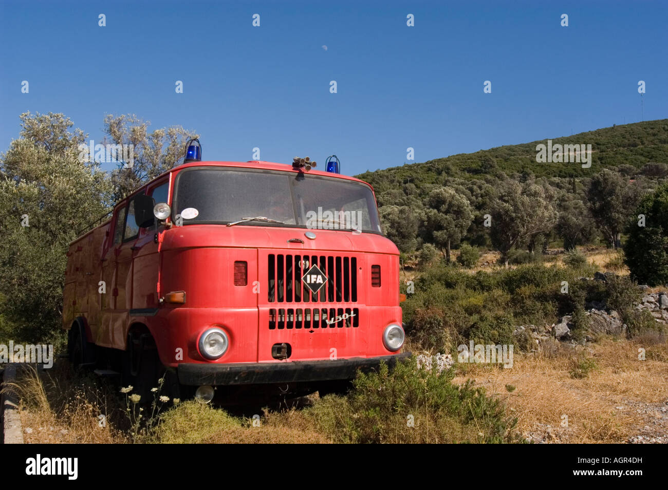 IFA firefighter truck greece Stock Photo - Alamy