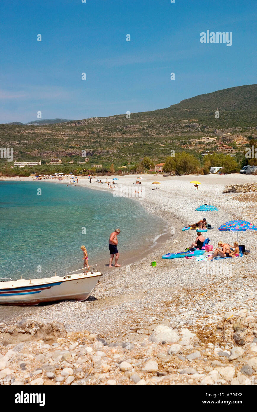 Beach / Kardamili Stock Photo - Alamy