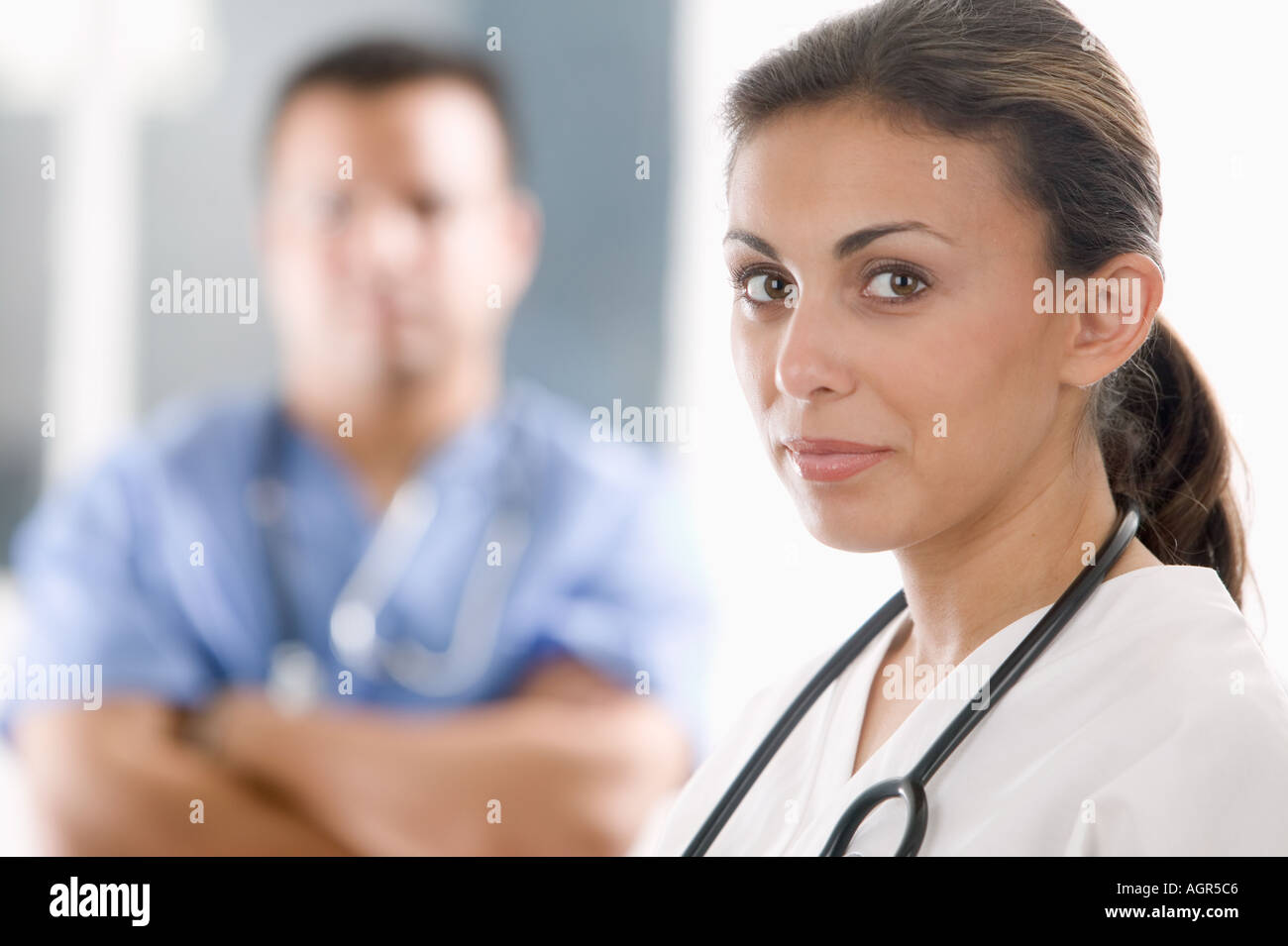 Portrait of two doctors Stock Photo - Alamy