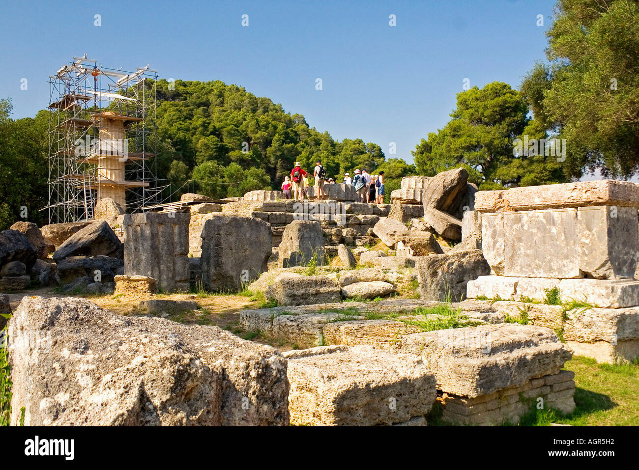Ruins of temple Zeus Stock Photo - Alamy
