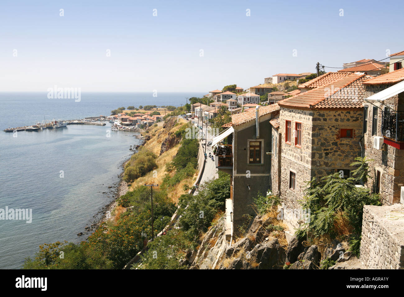 Mithimna or Molivos Lesbos island Greece Stock Photo - Alamy