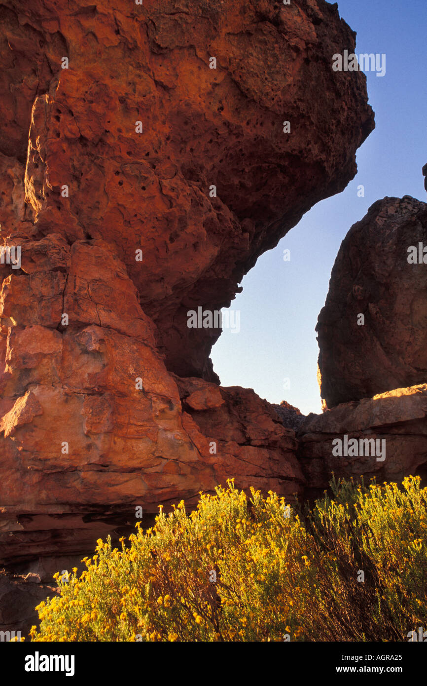 South Africa, Western Cape, Rock Formation, Cedarberg Karoo Stock Photo ...