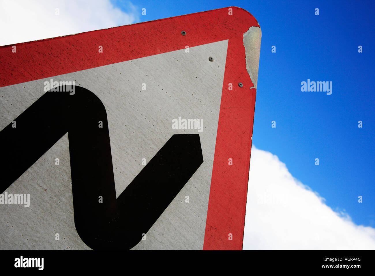 Bends in Road Sign Stock Photo - Alamy