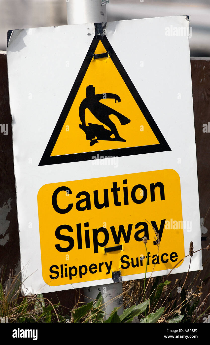 Slipway warning sign hi-res stock photography and images - Alamy