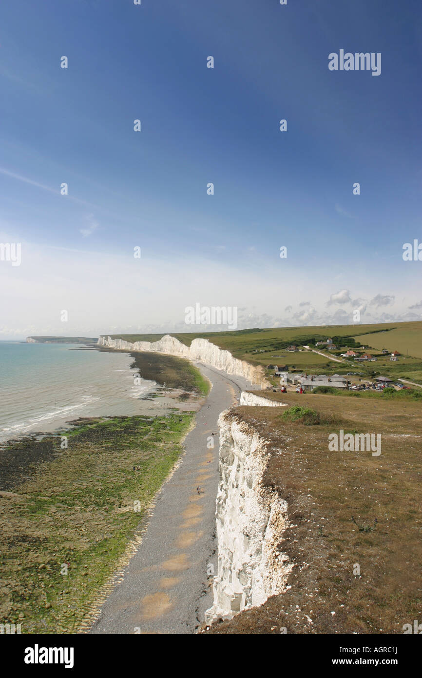 White cliffs Beachy Head and Seven Sisters England UK Stock Photo - Alamy