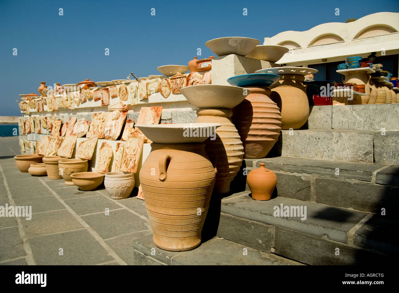 Pottery market crete greece hi-res stock photography and images - Alamy