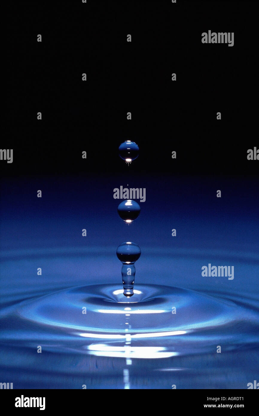 Falling drop of water Stock Photo - Alamy