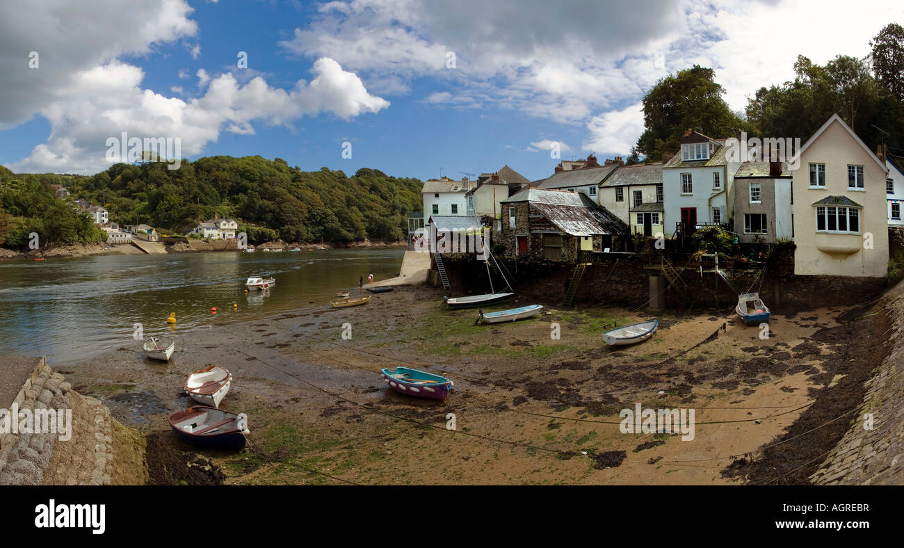 the estuary of the river fowey town of fowey south cornish coast ...