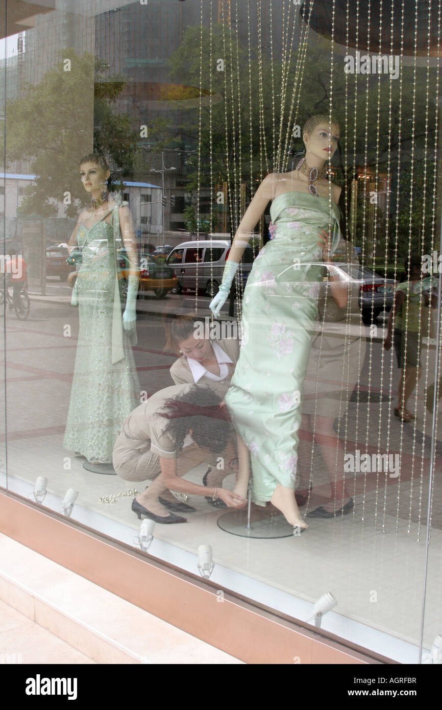 chinese shop window Beijing China August 2007 Stock Photo - Alamy