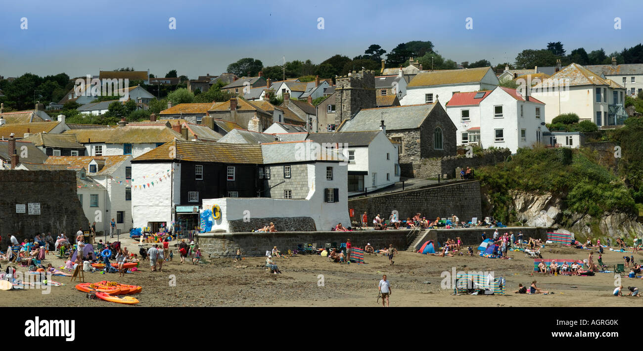 holiday resort town gorran haven cornwall england uk Stock Photo - Alamy