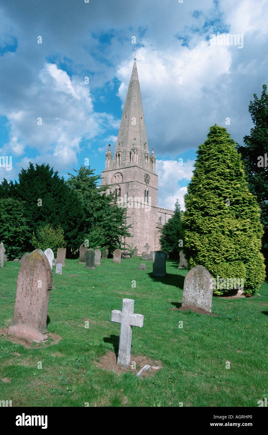 Cemetry and Church St. Mary Stock Photo - Alamy