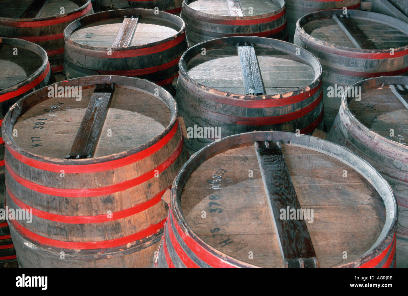 Barrels of Calvados Stock Photo - Alamy